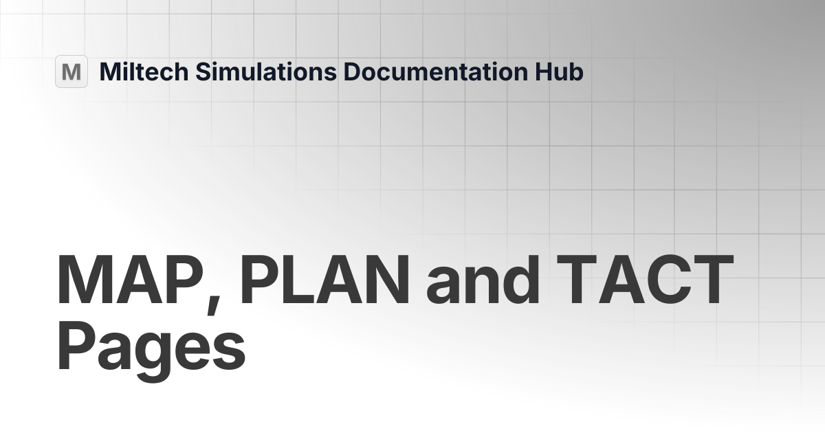 MAP, PLAN and TACT Pages | Miltech Simulations MH60 | Miltech ...