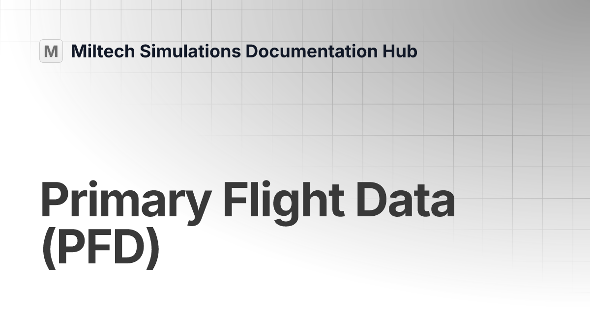 Primary Flight Data (PFD) | Miltech Simulations MV-22B Tiltrotor ...