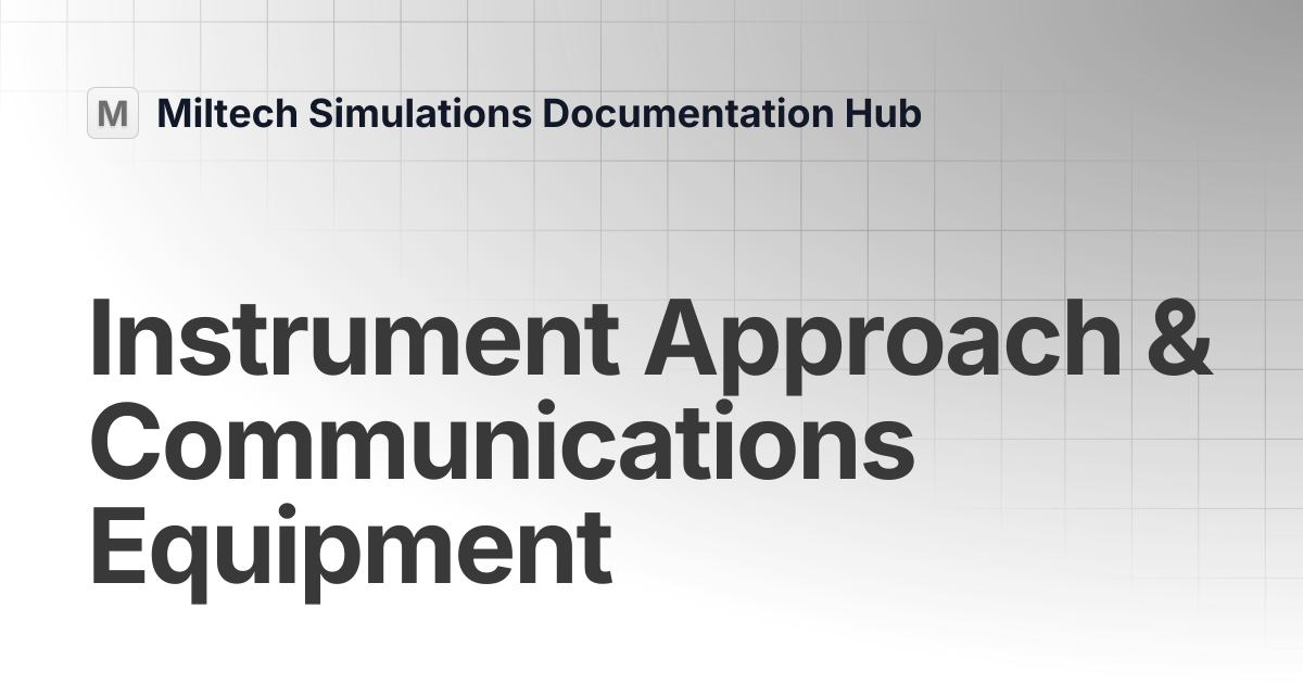 Instrument Approach & Communications Equipment | UK Carrier Strike ...